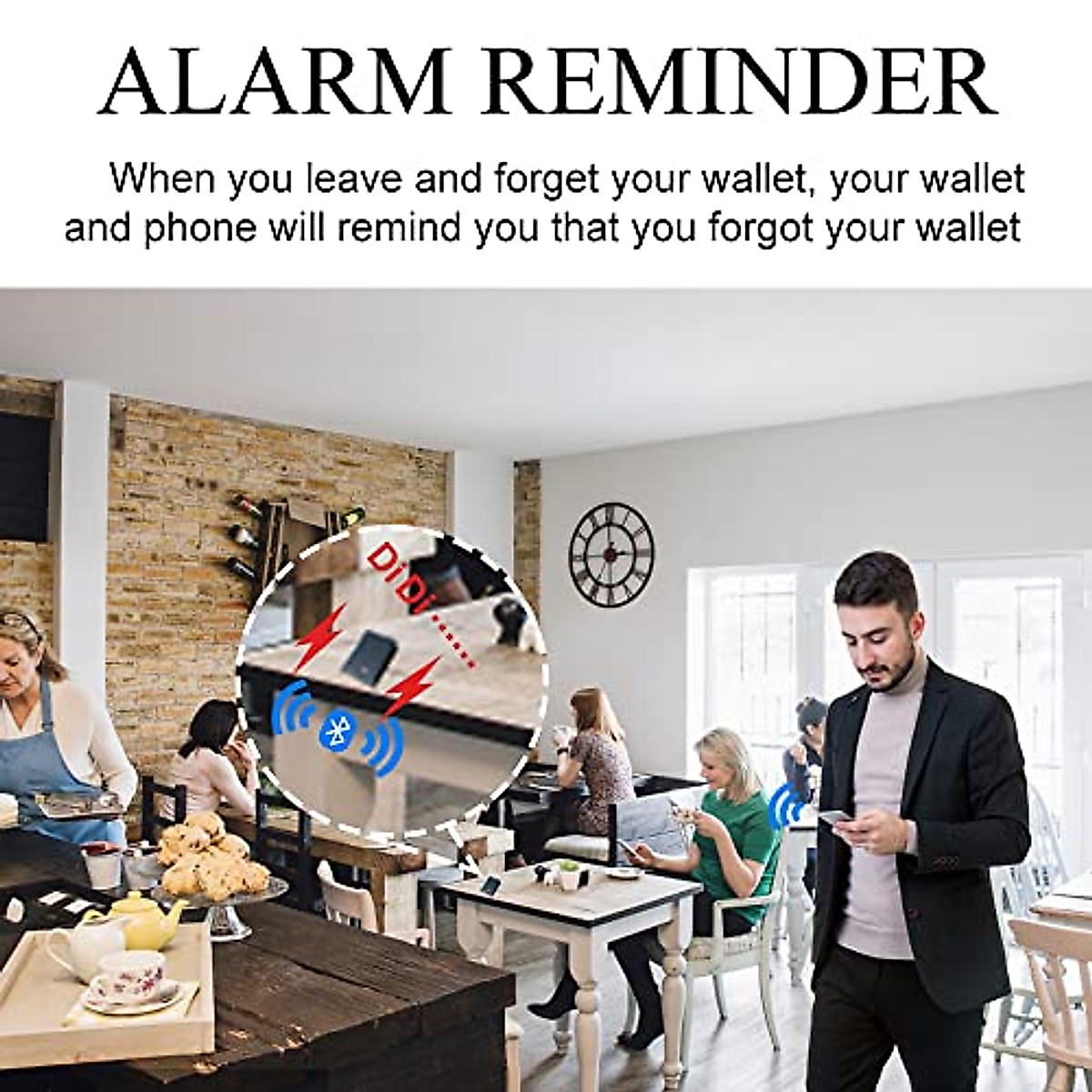 Anti-Lost Trackable Wallet for Men, Mens Wallet with GPS Position Locator & Bluetooth Tracker…