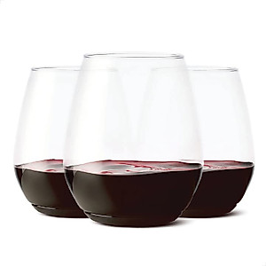 TOSSWARE POP 18oz Vino XL SET OF 48, Premium Quality, Recyclable, Unbreakable & Crystal Clear Plastic Wine Glasses, 48 Count (Pack of 1)