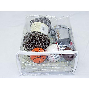 Oreh Homewares Heavy Duty Vinyl Zippered Closet Square Storage Bags (Clear) for Sweaters, Blankets, Arts & Crafts, Toys and Much More! (9" x 11" x 5") 2.1 Gallon 2-Pack