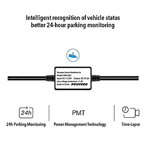 PRUVEEO Dash Cam Hardwire Kit, Type-C Hard Wire Kit Fuse Only for J40 Mirror Dashcam, Pruveeo 12V-30V to 5V/2A Type-C Port Charger Power Cord, Gift 8 Fuse Tap Cable and Installation Tool (11.5ft