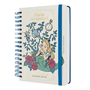 Grupo Erik Disney Alice In Wonderland Diary 2023-2024 | Back To School 12 Months Academic Diary Day To Page A5 | August 2023 - July 2024 | Mid Year Diary 2023-2024 With Stickers | Disney Gifts