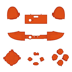 eXtremeRate Replacement Buttons for Xbox Core Wireless Controller, Orange DIY Accessories Kit LB RB LT RT Bumpers Trigers Dpad ABXY Start Back Sync Share Keys Parts for Xbox Series X & S Controller