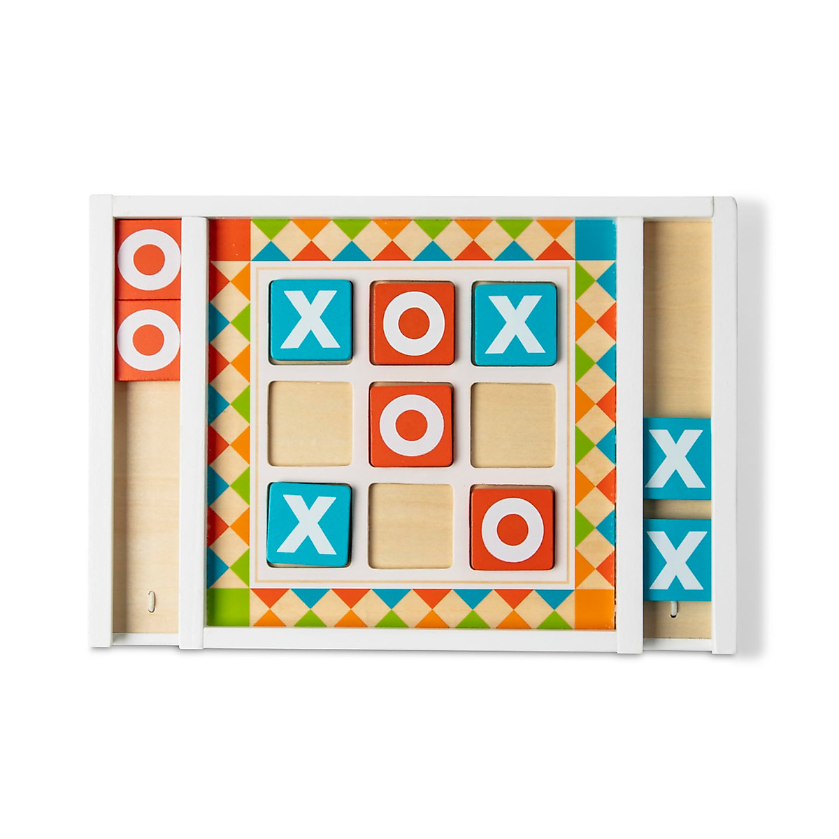 Melissa & Doug Wooden Tic-Tac-Toe Board Game with 10 Self-Storing Wooden Game Pieces (12.5ââ‚¬ W x 8.5ââ‚¬ L x 1.25ââ‚¬ D)