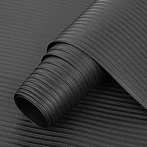 Shelf Drawer Liner for Kitchen Cabinets, Durable Pantry Shelving Liners for Tool Box Closet Refrigerator Non Stick Waterproof Plastic Cabinet Protector Liners Mat Washable, Black 11.8 x 78.7 inches