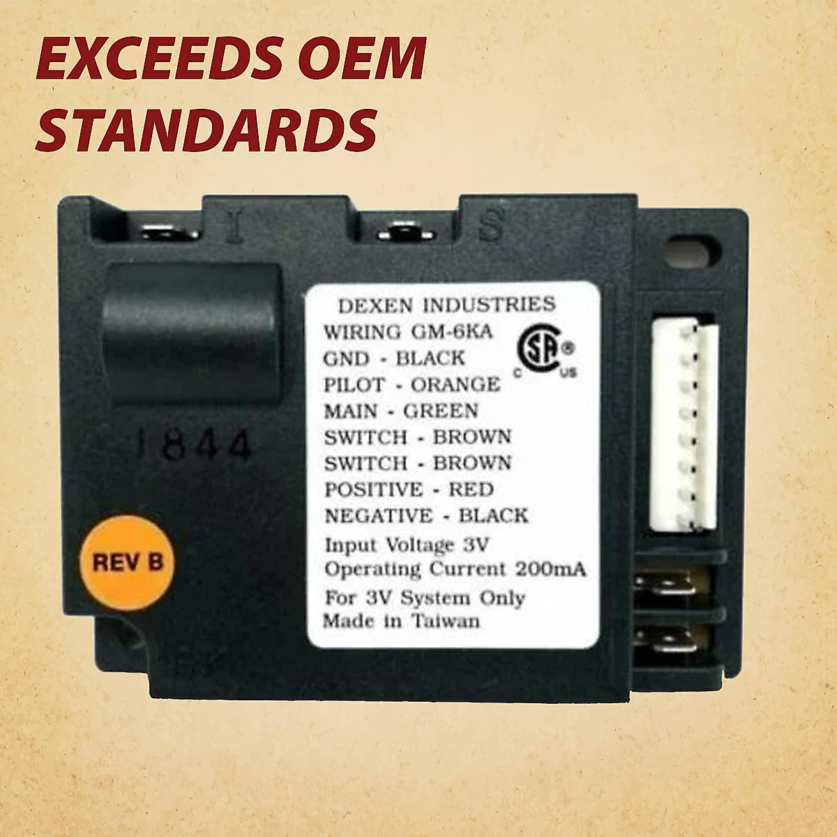 Authentic Dexen 593-592 Electronic IPI Pilot Ignition Control Module for Heat-N-Glo Heatilator Quadrafire Napoleon Desa HHT IHP Ironstrike Majestic Monessen Lennox H4674 W190-0022 GM-6KA