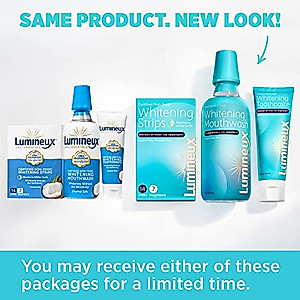 Lumineux Teeth Whitening Kit - Includes 7 Whitening Treatments, 1 Mouthwash, 1 Toothpaste & 1 Toothbrush - Natural & Enamel Safe for Sensitive Teeth - Fluoride Free, SLS Free & Dentist Formulated