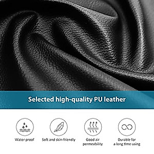 Pannow 63 Inch Upholstered Loveseat Sofa, Classic Chesterfield Couch with 2 Pillows and Roll Arms, Button Tufted PU Leather Sofa for Living Room Bedroom Guest Room, Black