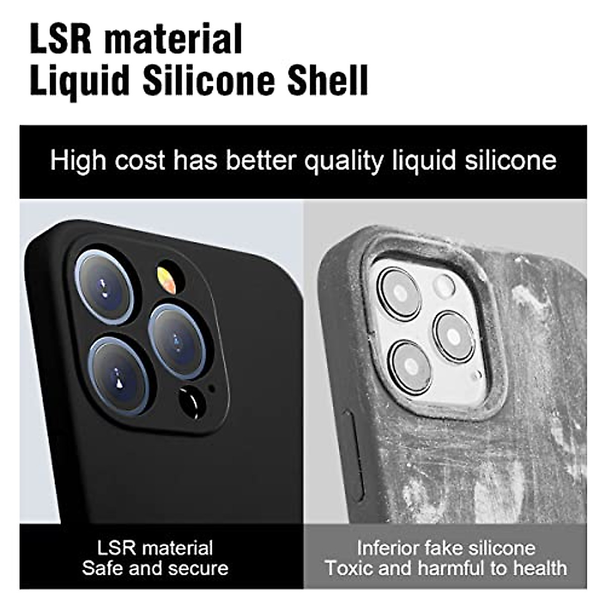 Defender Designed for iPhone 13 Pro Max Case, [Silky and Soft Touch Series] Premium Soft Silicone Full-Body Protective Bumper Case Compatible with Apple iPhone 13 Pro Max - Matte Black