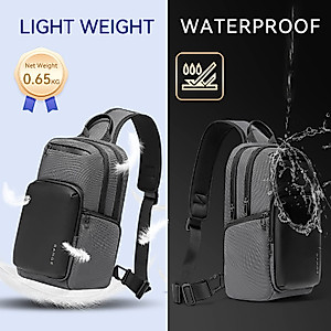 Tfro & Cile Sling Bag for Men Crossbody Bags Shoulder Backpacks Casual Daypack Bag Chest Backpack for Hiking Ridding Climbing