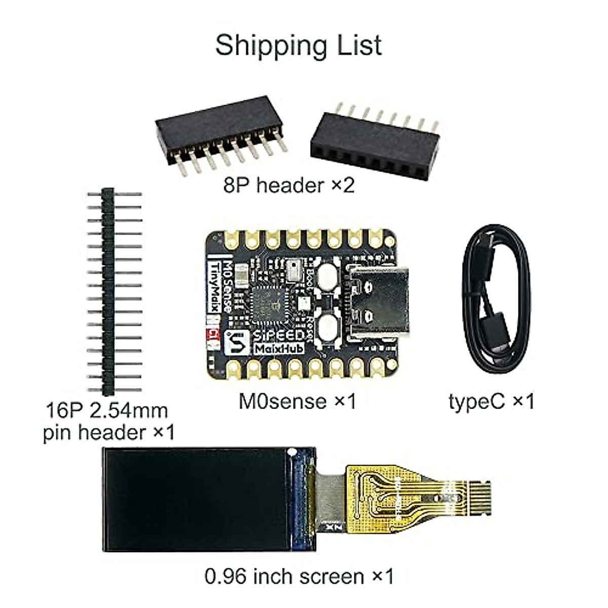 youyeetoo AIOT RISC-V Tiny Development Board, Sipeed M0sense LCD Strat Kit, Six-axis IMU/RGB LED/BLE/USB 2.0 FS (Bundle A)
