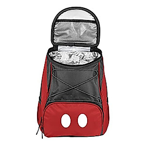 ONIVA - a Picnic Time brand - Disney Mickey Mouse PTX Backpack Cooler - Soft Cooler Backpack - Insulated Lunch Bag, (Red with Gray Accents) 11 x 7 x 13.5