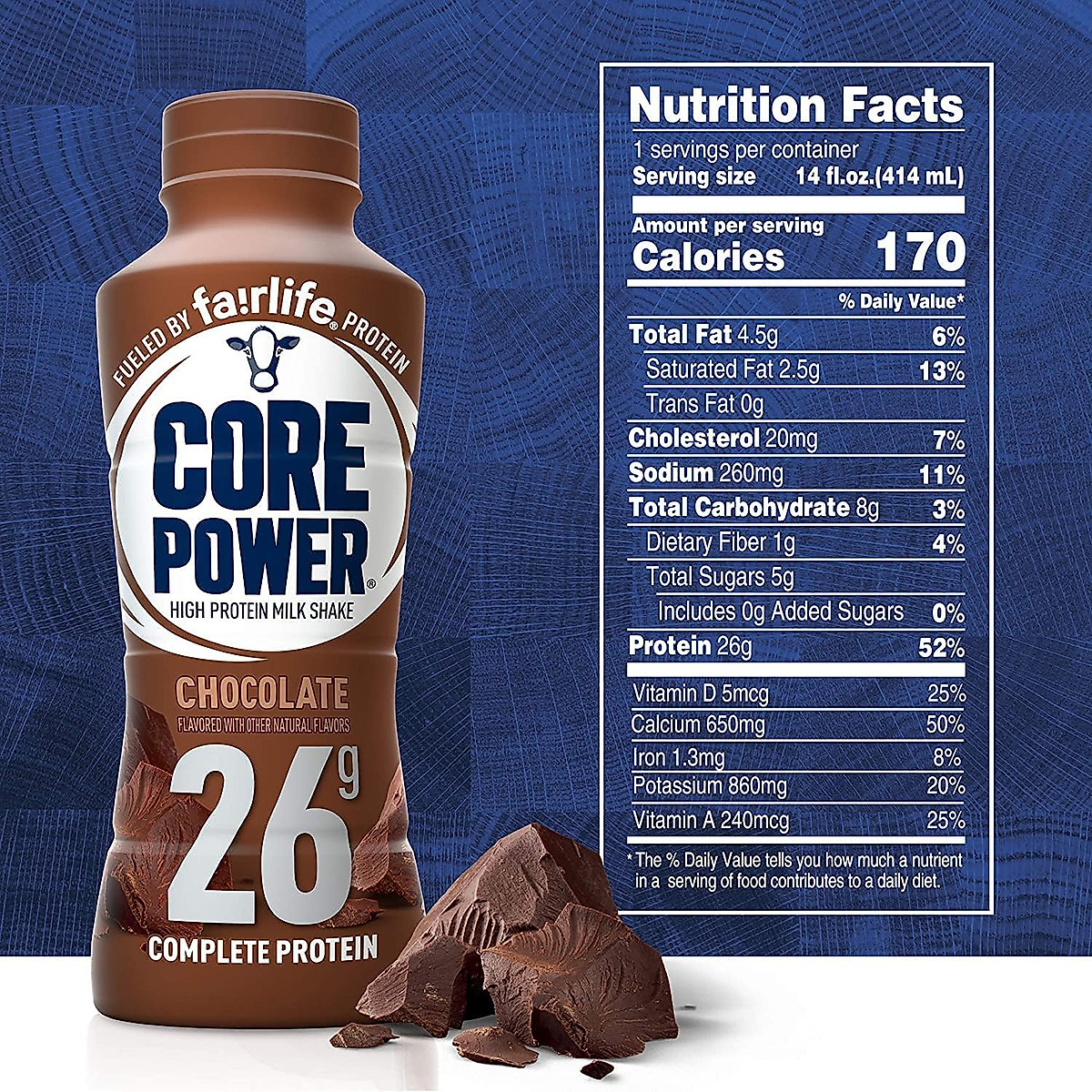 Monocorn Fairlife Core Power 26g Protein Milk Shakes Variety Pack, Ready To Drink for Workout Recovery, 14 Fl Oz (6 - Pack)