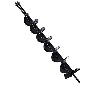 DYRABREST Auger Drill Bit 4 inch Garden Plant Flower Bulb Auger Spiral Hole Drill for Post Holes Replacement Earth Digger Planting Drill