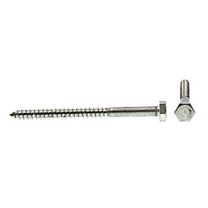 Prime-Line 9055211 Hex Lag Screws, 1/4 In. X 3-1/2 In., Grade 18-8 Stainless Steel (25 Pack)