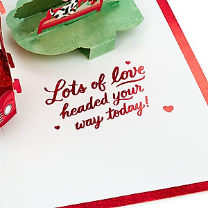 Hallmark Signature Paper Wonder Pop Up Valentines Day Card (Vintage Red Truck)