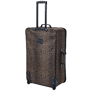 Rockland Jungle Softside Upright Luggage Set, Leopard, 4-Piece (14/19/24/28)