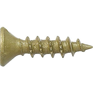 Power Pro Premium One Multi-Material Flat Head Screws, Epoxy Coated Steel, Fasten in Wood, Metal, Concrete, Drywall and Plastic, Bronze, 6 x 5/8 inch, Box of 50 Screws