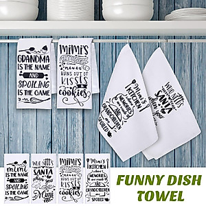 4 Pieces Nana Kitchen Towel Funny Dish Towel Microfiber Tea Towel Nana Gift for Home Birthday Kitchen Cooking Baking (Mimi)