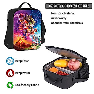 Kids 3pcs Backpack Set with Lunch Box and Pencil Bag Boy Girls Cartoon School Bag Travel Backpack Back to School Supplies