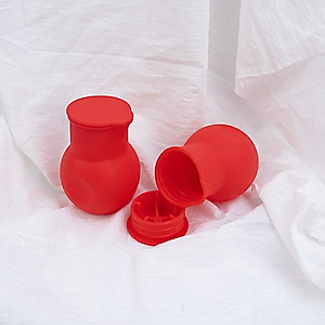 AUEAR, Set of 3 Silicone Melting Pot Chocolate Melt Pot Mold Red Microwave Butter Melter for Kitchen Baking Heat Milk Sauce