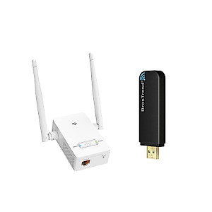 BrosTrend Universal WiFi to Ethernet Adapter, 300Mbps on 2.4GHz, WiFi to Wired Converter Wireless Bridge + BrosTrend Linux USB WiFi Adapter 1200Mbps Supports Ubuntu, Mint, Kali, Debian, Kubuntu, Mate