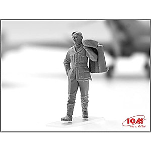 ICM 48081 - RAF Pilots and Ground Personnel (1939-1945) (7 Figures - 3 Pilots, 3 Mechanics, 1 Wren Member, and Dog Figure) - Scale 1:48