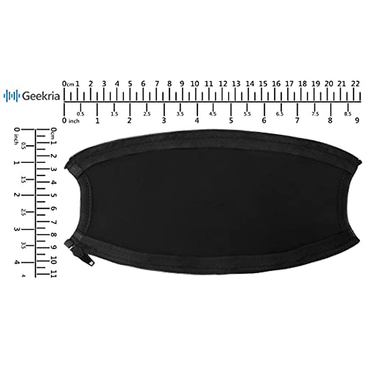 Geekria Flex Fabric Headband Cover Compatible with Sennheiser HD598 HD579 HD559 HD558 Headphones, Head Cushion Pad Protector, Replacement Repair Part, Sweat Cover, Easy DIY Installation (Black)