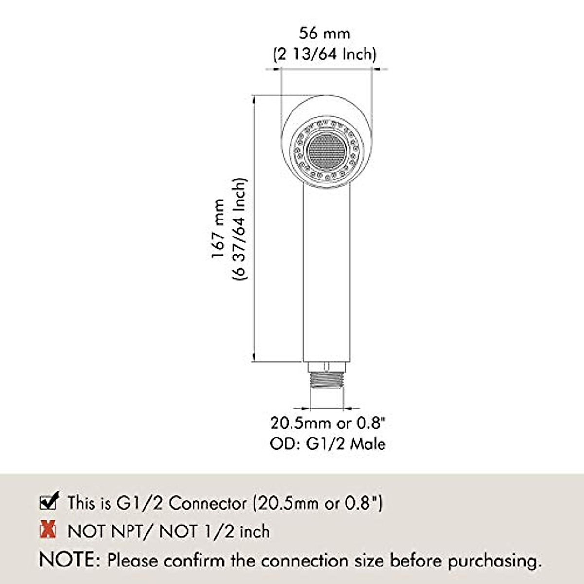 KES Kitchen Faucet Pull Down Sprayer Sink Faucet Pull Out Spray Head Kitchen Tap Replacement Part Polished Chrome, PFS4-CH