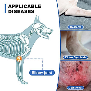 NeoAlly Breathable Dog Elbow Brace Protector Pads for Canine Elbow and Shoulder Support Elbow Hygroma, Dysplasia, Osteoarthritis, Elbow Calluses, Pressure Sores and Shoulder Dislocation (Right Large)