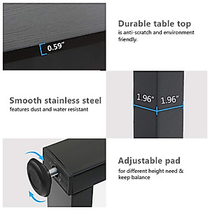 Tribesigns 8FT Rectangular Conference Table with Metal Base 94.48L x 47.24W x 29.92H Inches, Black and White