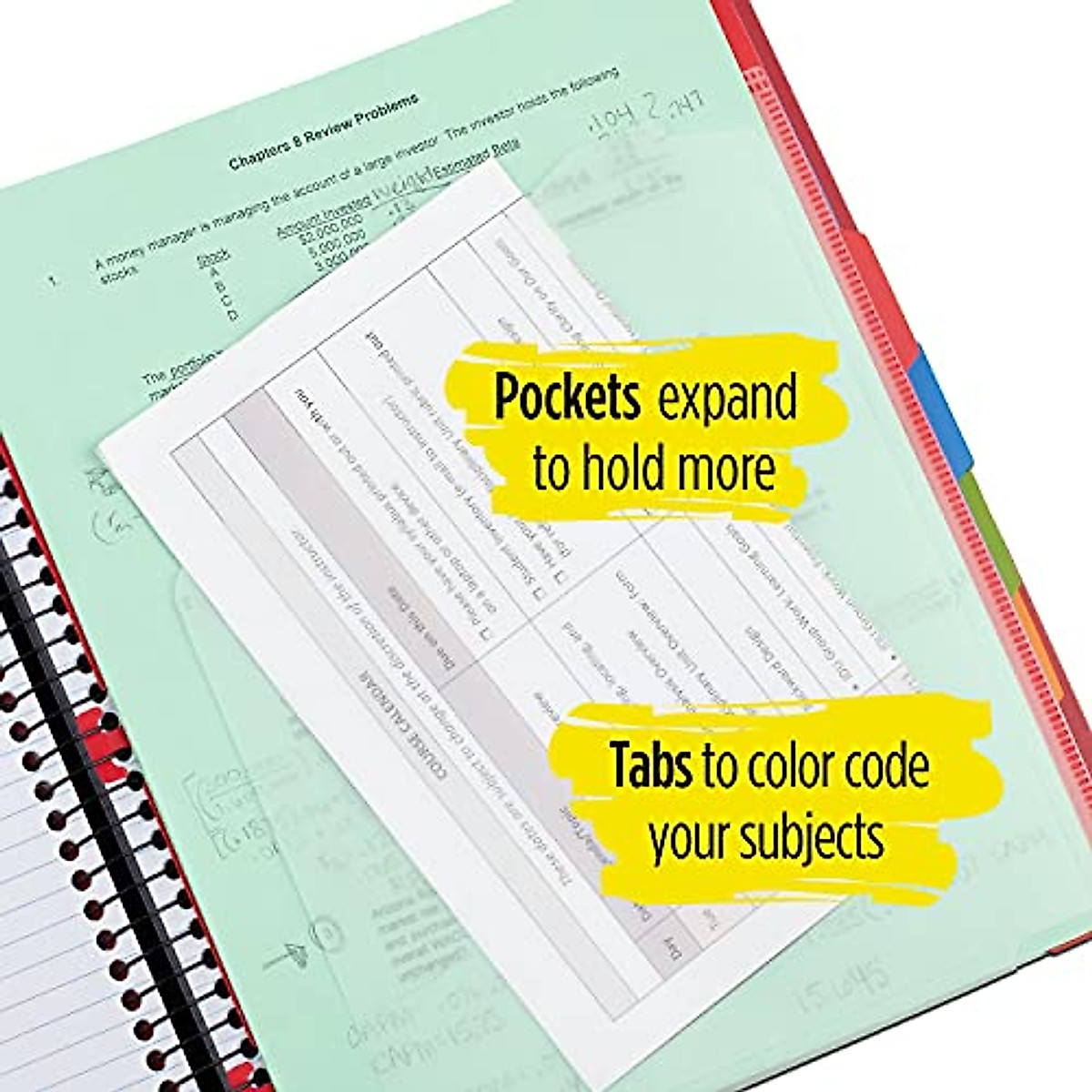 Five Star Advance Spiral Notebook, 5 Subject, College Ruled Paper, 200 Sheets, 11 x 8-1/2 inches, Teal (73152)