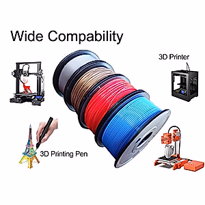 Maths PLA+ 3D Printer Filament 1.75mm (±0.02 mm), 250g/Spool×4, Independent Vacuum Package. 4 Colors Pack for 3D Printer & 3D Pen-Gold(Dark), Silver, Red, Blue.