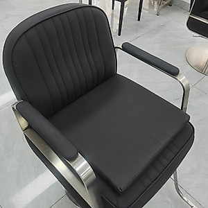 Ptosziav Leather Thick Not-Slip Chair Pads Memory Foam Chair Seat Cushion Removable Chair Padding for Office Dining Chair(Black 40cm/16in)