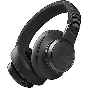 JBL Live 660NC Wireless Over-Ear Noise-Cancelling Headphones Bundle with Carrying Case (Black)