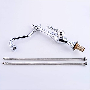 All-Copper Chrome-Plated Kitchen Faucet Lifting Kitchen Bathtub Bathroom Faucet Kitchen Sink Cold Water Mixer Faucet Single Handle