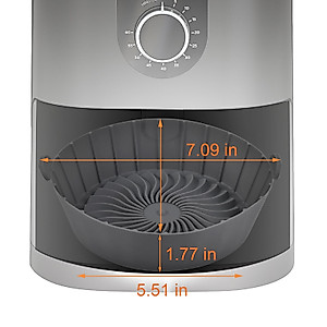 SIUDANGKA Silicone Air Fryer Liners for 2qt Air Fryer, 3 Pack Non-Stick Air Fryer Parchment Paper Air Fryer Liners Compatible with Ninja AF080 Mini, Instant Vortex 2-QT, CHEFMAN Small, COSORI Small