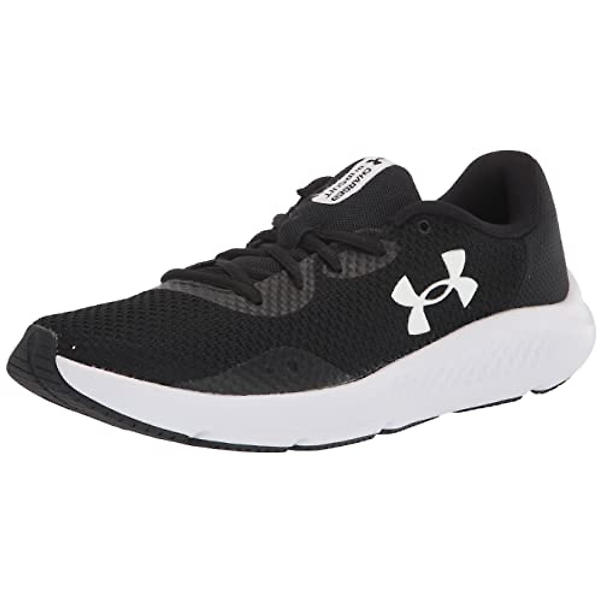 Under Armour Women's Charged Pursuit 3, Black/White, 9.5 Medium US
