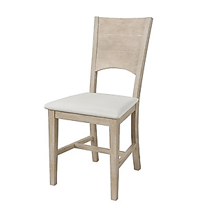 Wood Half Round Dining Table Set, Modern 6-Piece Kitchen Table Set with Long Bench and 4 Dining Chairs, Padded Chairs & Bench Set of 6, Half Round Legs Dining Table (Natural+beige,Half Round Legs)