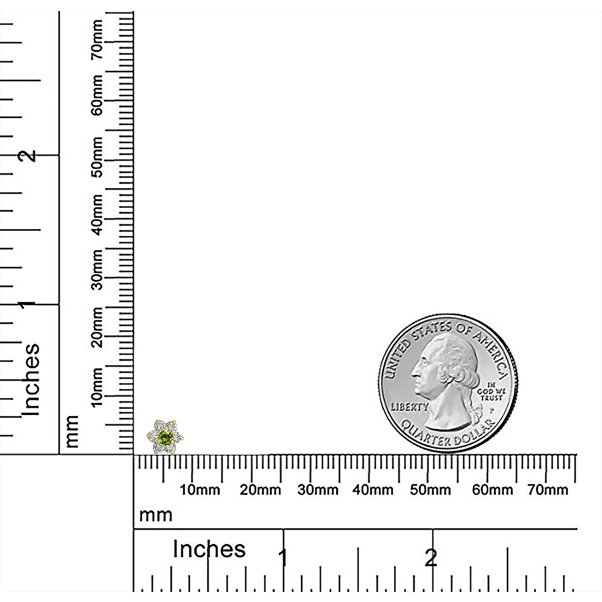 Tiny Cubic Zirconia Flower Helix Cartilage Ear Lobe Piercing Conch Daith CZ 1 Piece Stud Earring For Women Teen Real 14K Gold Screw back 4MM