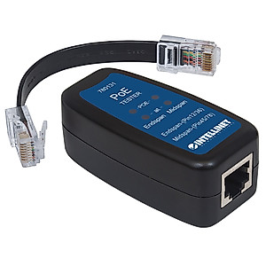 Intellinet RJ45 Poe+ Ethernet Tester – Cat6 Network Cable Checker for LAN Internet Ports, Tests Endspan Midspan Power, Detects IEEE802.3af and IEEE802.3at – 3 Yr Mfg Warranty - 780131