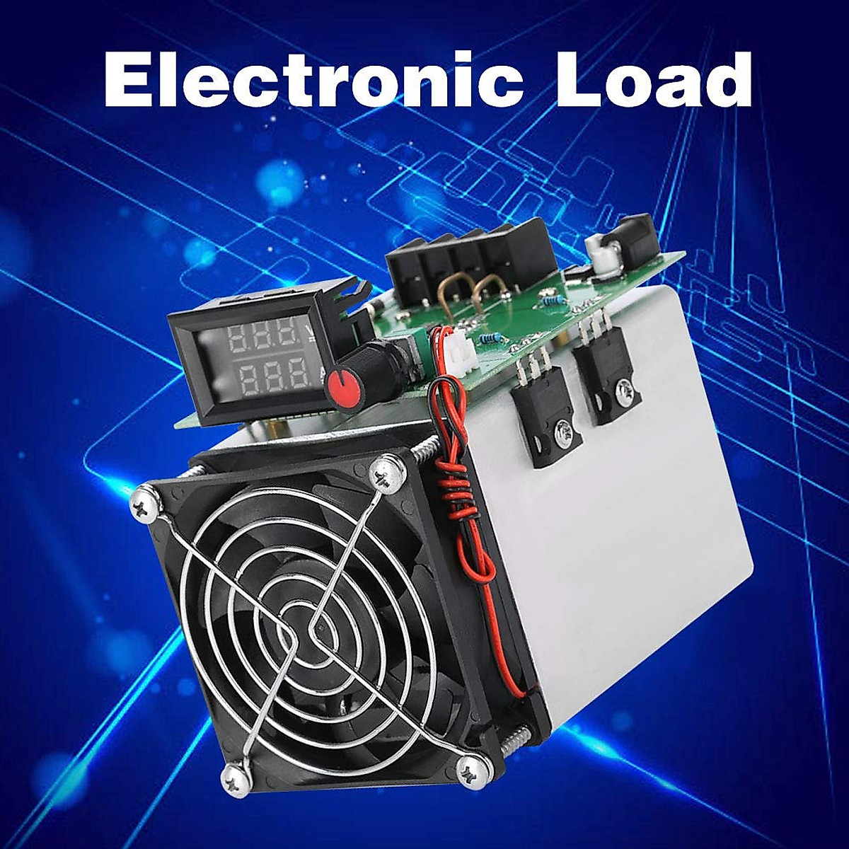 Electronic Load Tester, DC12V 0-20A 250W Battery Capacity Current Tester Discharge Monitor Module for Testing Discharge Board Burn-in Module