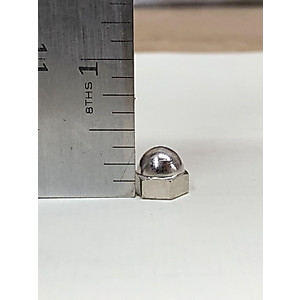 (50) 10-32 Brass Nickel Plated Acorn Chrome Dome/Cap Hex Nut #10 x 32 10/32