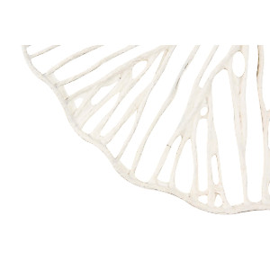 Creative Co-Op Handmade White Coral Shaped Paper & Metal Wall Décor (Set of 3 Sizes)