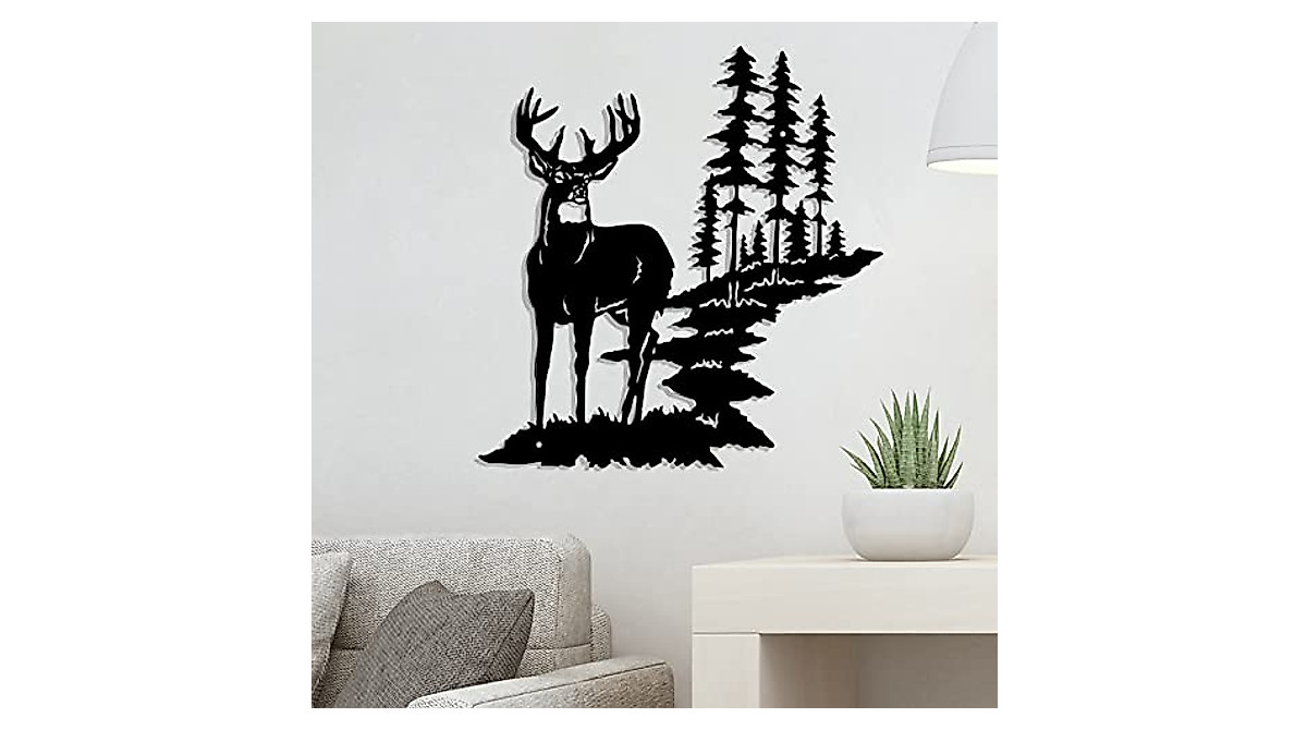 Metal Deer Wall Art: Rustic Forest Decor for Home & Garden