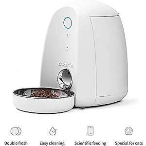 DOGNESS Smart Feed Automatic Cat Feeder, Wi-Fi Enabled Pet Feeder for Cat and Small Dog, Smartphone App for iOS and Android, Portion Control, Fresh Lock System Auto Food Dispenser