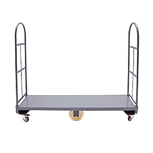 Platform Hand Truck, 64.6L x 51.2H Narrow Aisle Heavy Duty Steel Dolly U-Boat Cart w/6 Wheels,Industrial Transportation Mobile Equipment Trolleys, 2000lbs Capacity with Dual Removable Handles