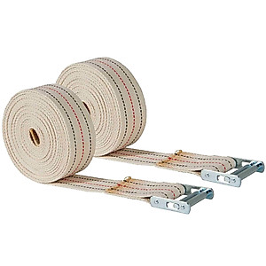 Mytee Products (2 Pack 2" x 20' Piano Moving Strap with Roller Buckle, Made from Cotton Webbing