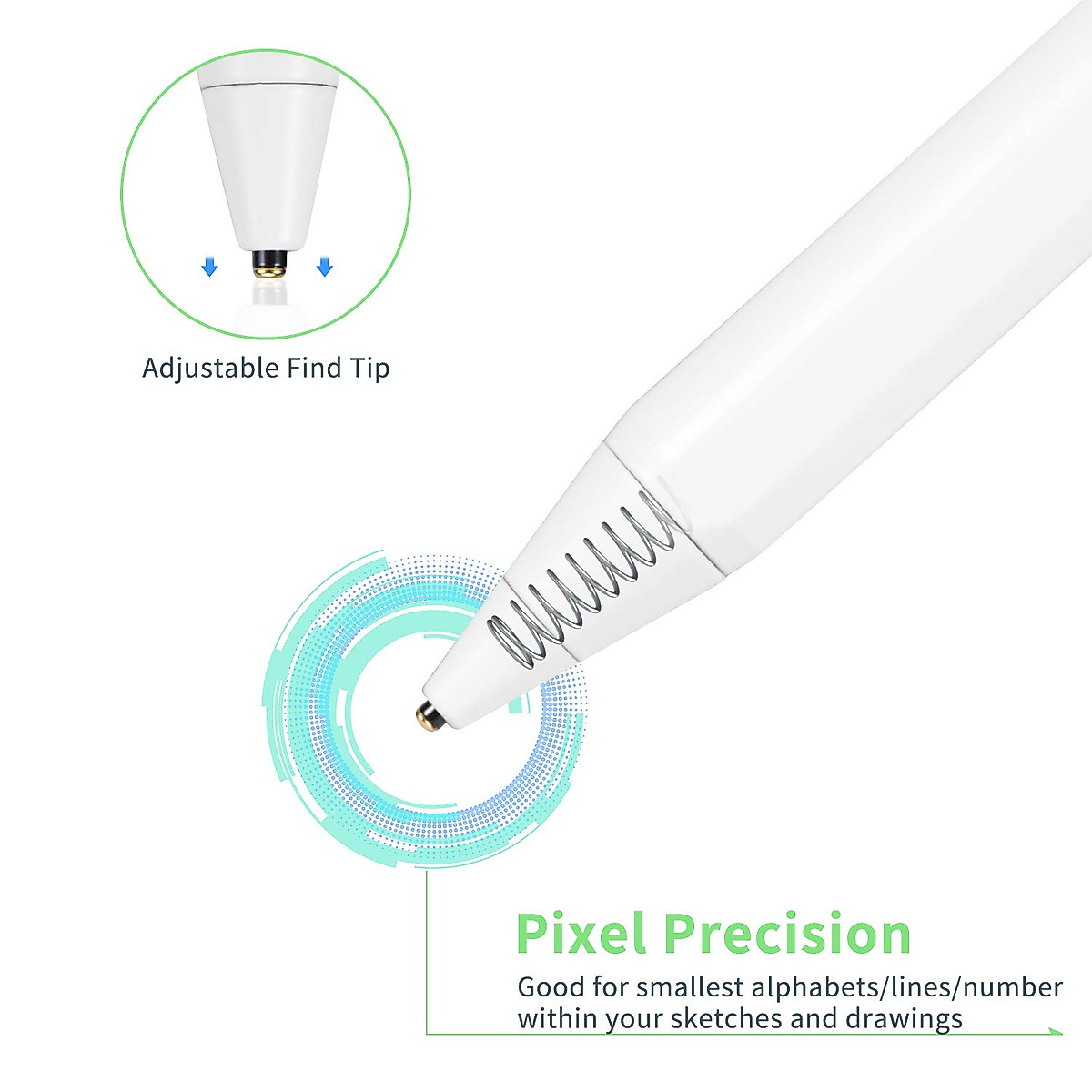 Active Stylus for Lenovo Yoga 7i/9i 2-in-1 Pen, Electronic Digital Pencil Compatible with Lenovo Yoga 7i/9i Stylus Pens,Good for Sketching and Note-Taking Pens with Type-C Rechargeable, White