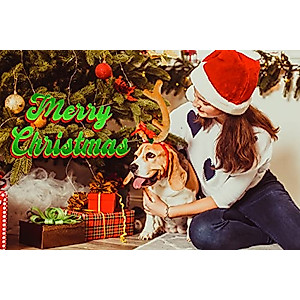 Dog Antler Headband Reindeer Horn Headpiece Christmas Dog Costume Accessories Headwear Halloween Pet Costume