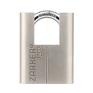 Zarker J45S keyed Padlock-Stainless Steel Shackle, 1-Pack